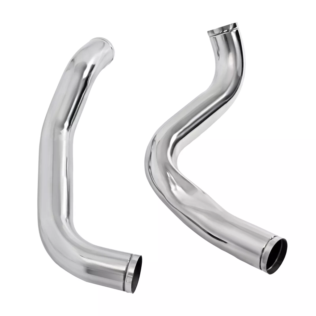 Polished 3 Inches Intercooler Pipes For Ford 7.3L 1999.5-2003 Powerstr ...
